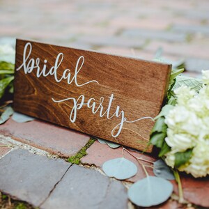 Bridal Party Sign, Rustic Wedding Theme Bridal Party Sign, Rustic Theme ...