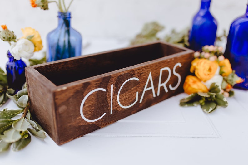 Cigars Box, Wedding Cigars Box, Rustic Wedding Cigar Box, Wedding Cigar ...