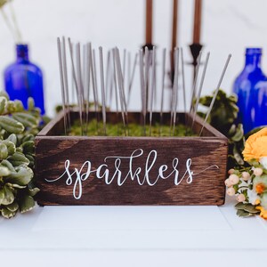 Wedding Sparklers Box, Barn Wood Sparklers Moss Box, Woodland Forest ...