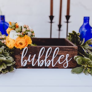 Rustic Bubbles Box, Rustic Bubbles Tray, Party Favor Box, Bubbles Tray ...
