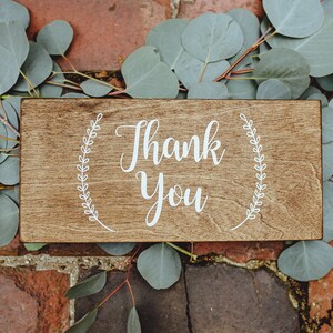 Thank You Sign, Rustic Wedding Theme Wood Sign, Rustic Wedding Table ...