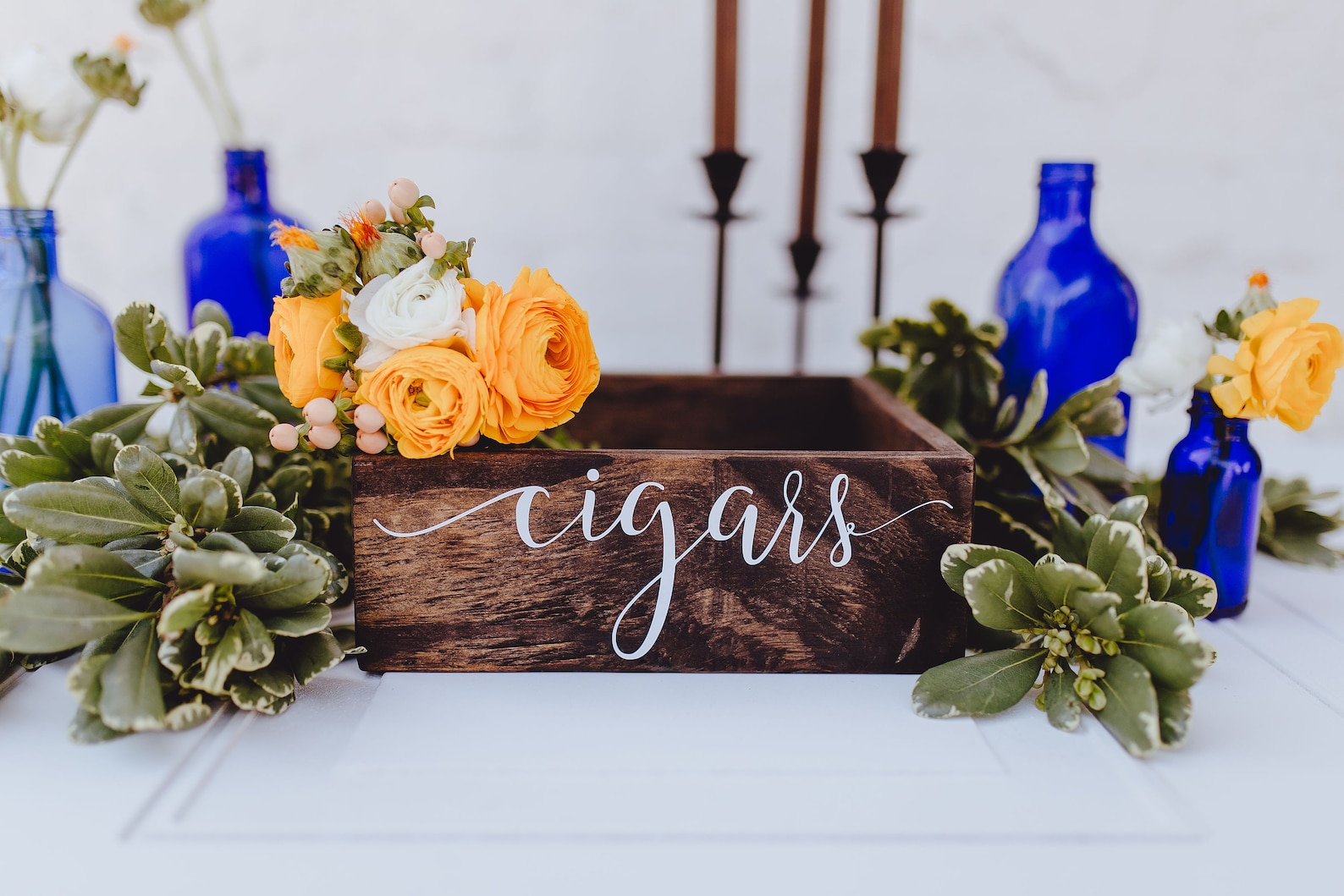 Cigars Box, Wedding Cigars Box, Rustic Wedding Cigar Box, Wedding Cigar ...