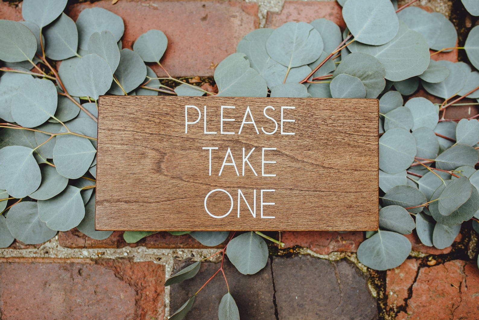 Please Take One Rustic Sign Wedding Favors Wood Sign Wedding - Etsy