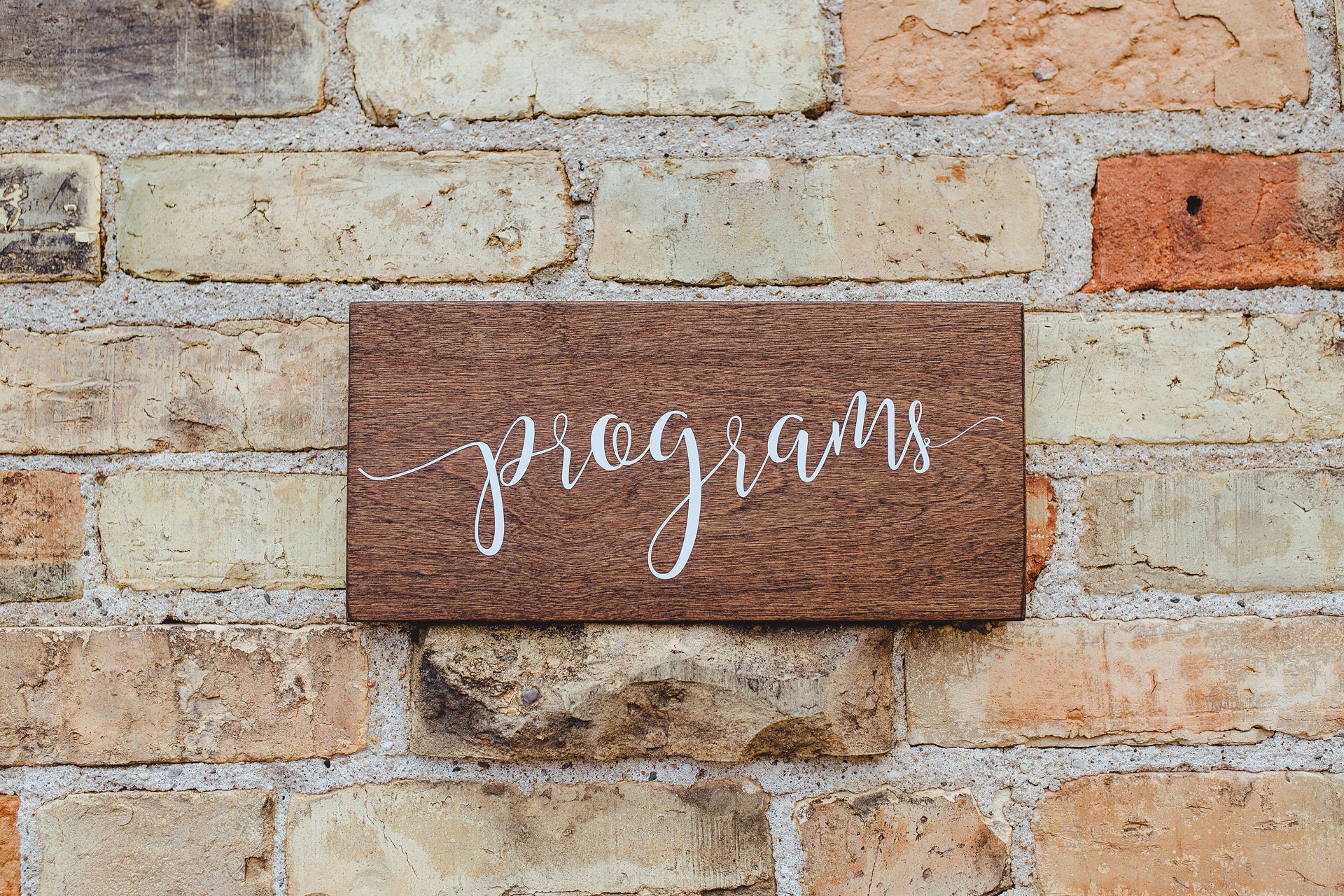 Programs Rustic Wedding Sign, Rustic Wedding Programs Sign, Rustic Wood ...