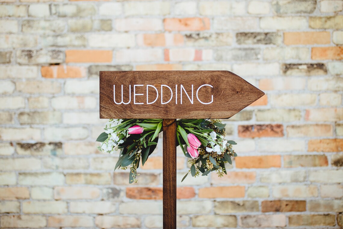 Wedding Rustic Wood Wedding Arrow With Stake, Rustic Wedding Wood Sign ...