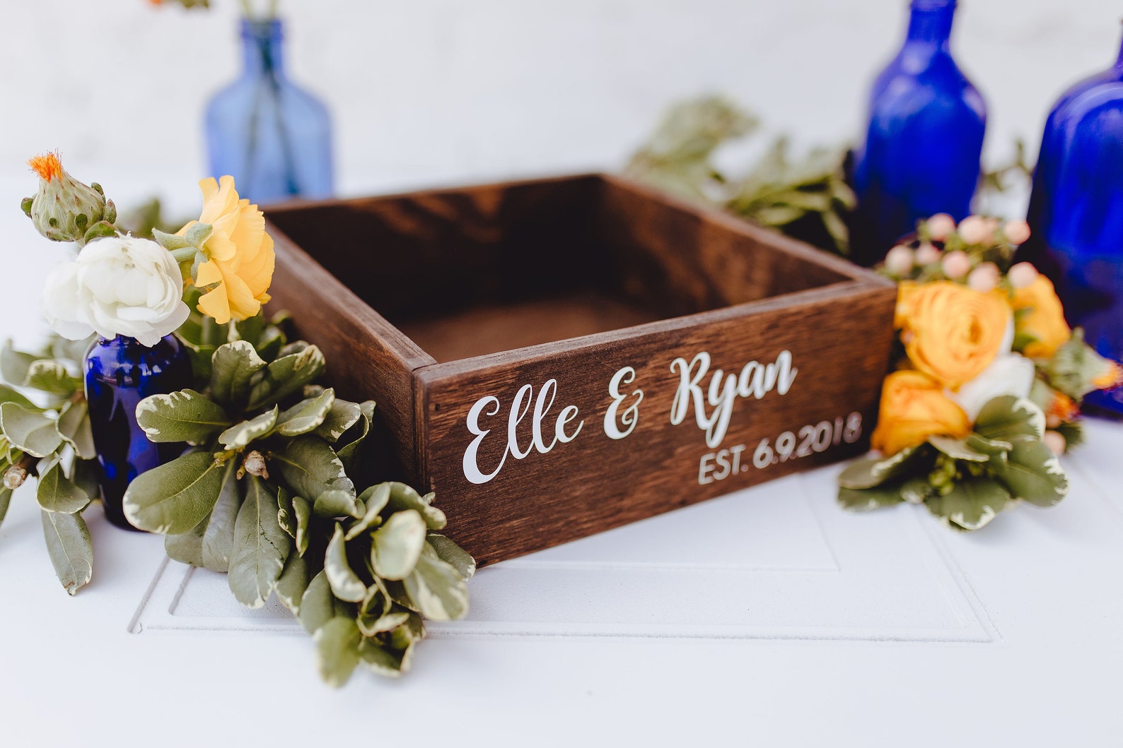 Alternative Wedding Guest Book Box, Advice Well Wishes Love Notes ...