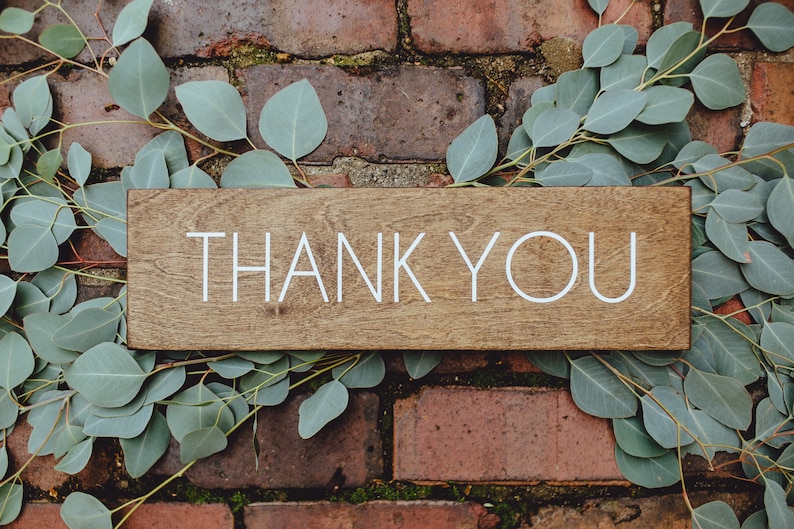 Thank You Rustic Sign Wedding Woodland Theme Sign Wedding - Etsy