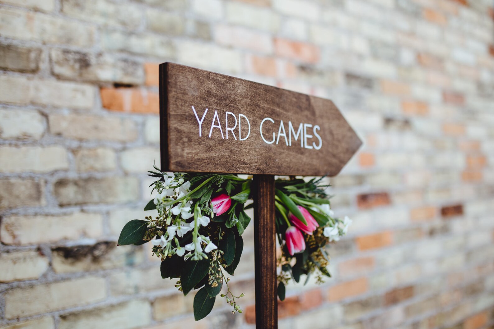 Wedding Yard Games Directional Arrow Sign Rustic Woodland | Etsy