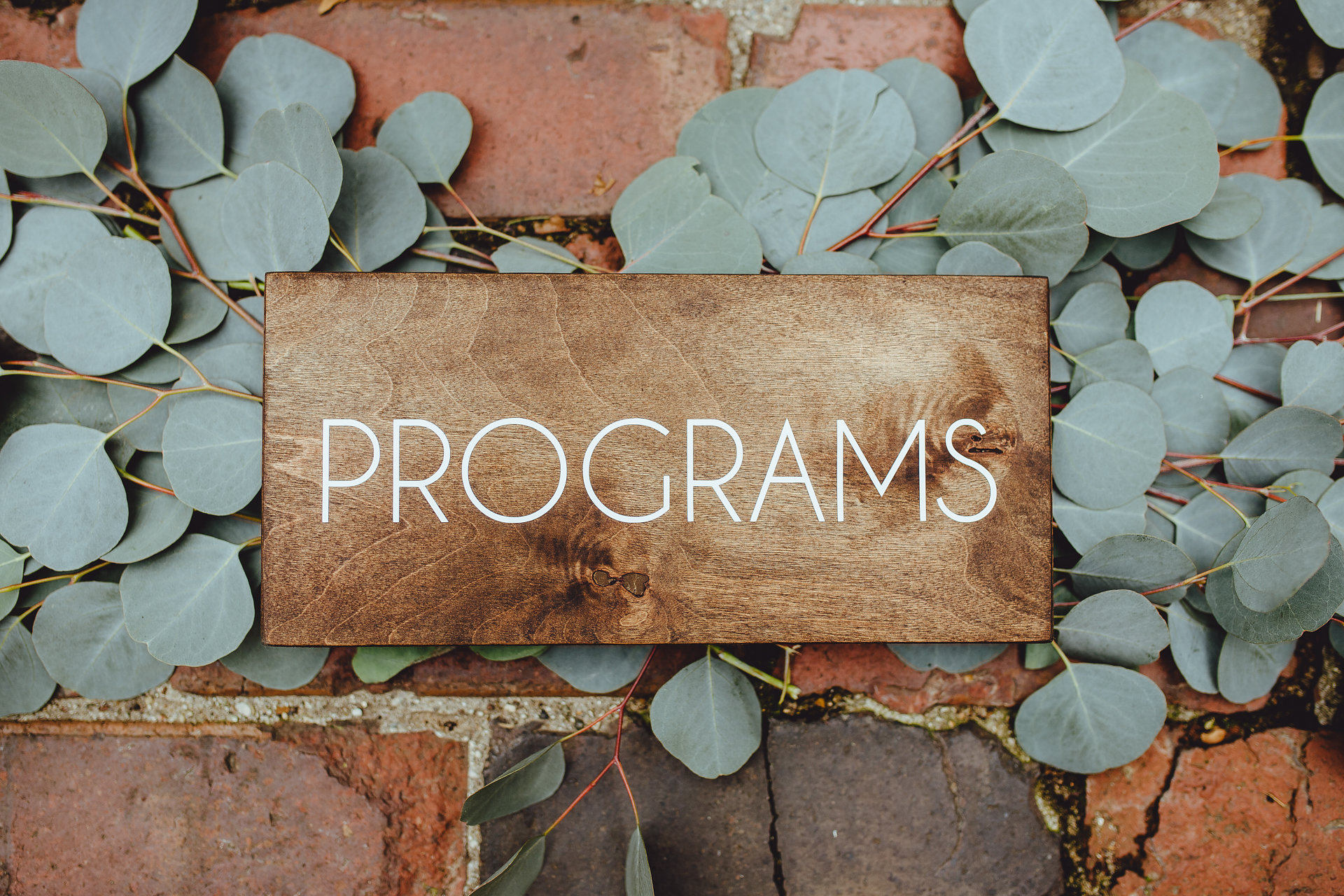 Programs Rustic Wedding Sign, Rustic Wedding Programs Sign, Rustic Wood ...