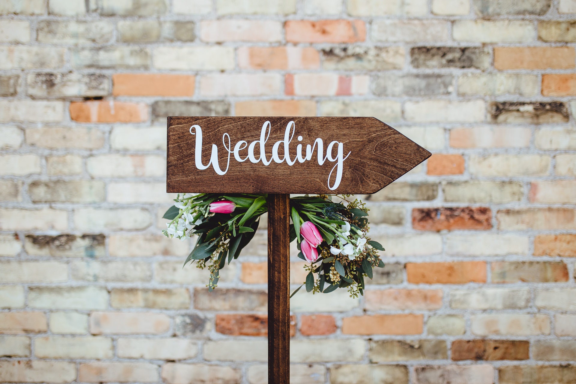 Wedding Rustic Wood Wedding Arrow With Stake, Rustic Wedding Wood Sign ...