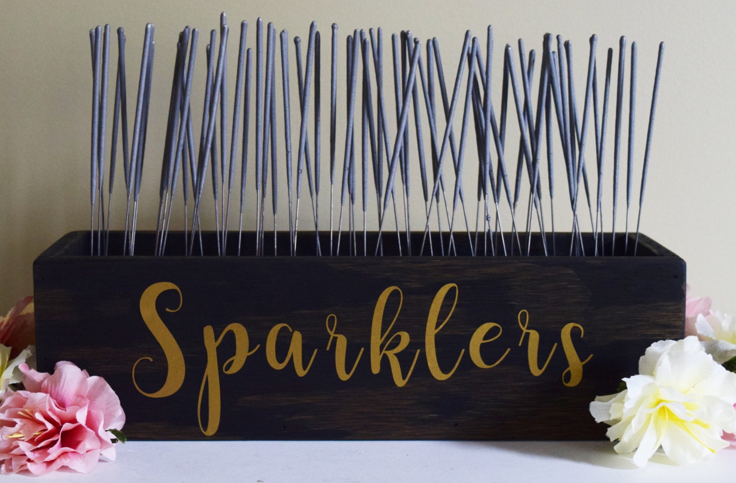 Wedding Sparklers Box Barn Wood Sparklers Moss Box Woodland | Etsy