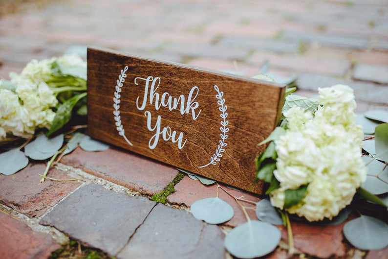 Thank you Sign Rustic Wedding Theme Wood Sign Rustic Wedding | Etsy