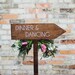 Dinner & Dancing Directional Arrow Sign, Rustic Woodland Wedding Sign ...