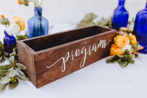 Wedding program holder | Honestweddingadvice.com