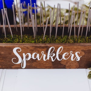 Wedding Sparklers Box, Barn Wood Sparklers Moss Box, Woodland Forest ...