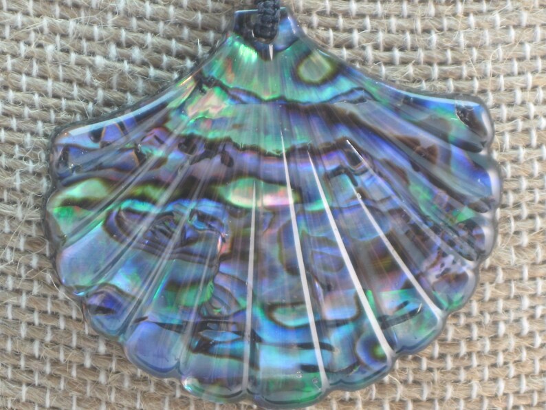 Macrame Paua Abalone Shell Sea Glass 26 Inch Necklace - Etsy