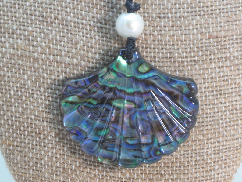 Macrame Paua Abalone Shell Sea Glass 26 Inch Necklace - Etsy