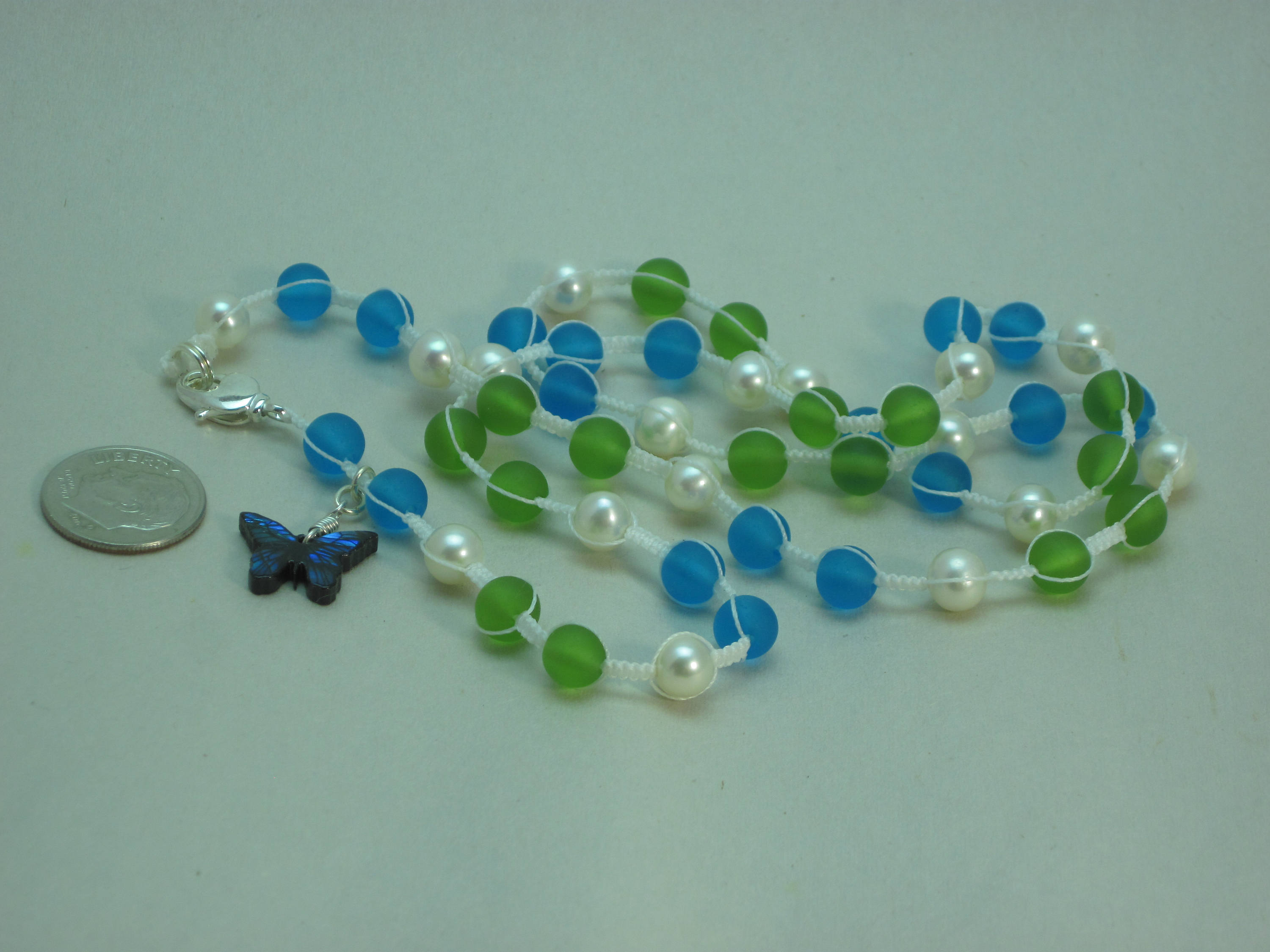 Macrame Paua Abalone Shell Butterfly Pearl Wrap Bracelet - Etsy