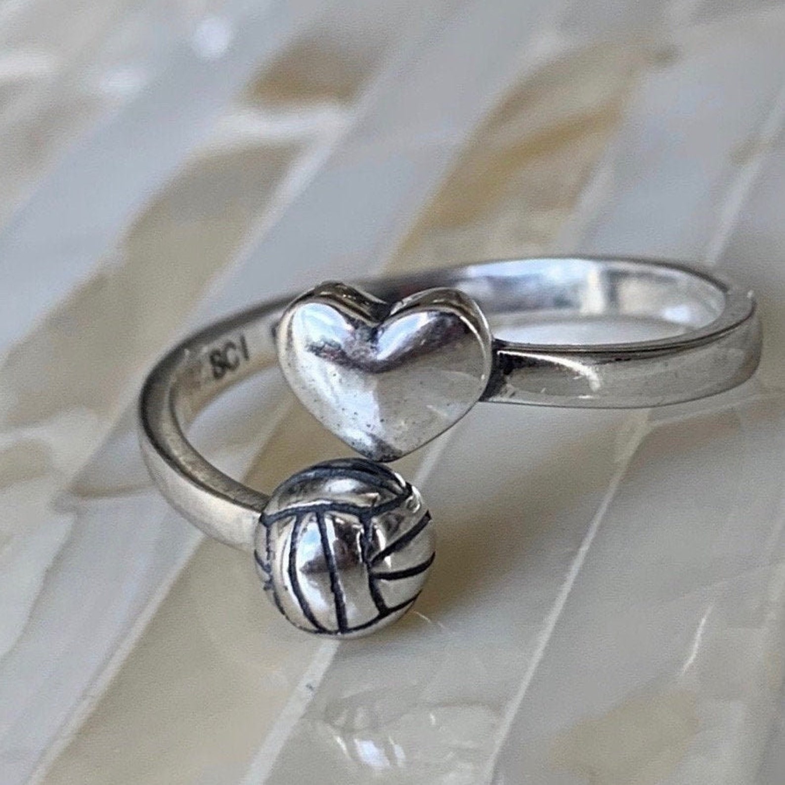 Volleyball Ring Volleyball Player Gift Volleyball Coaches - Etsy