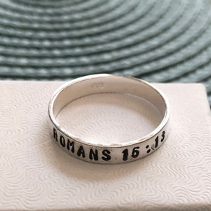 Bible Verse Ring- Personalized- Scripture Ring- Gift for Him- Gift for ...