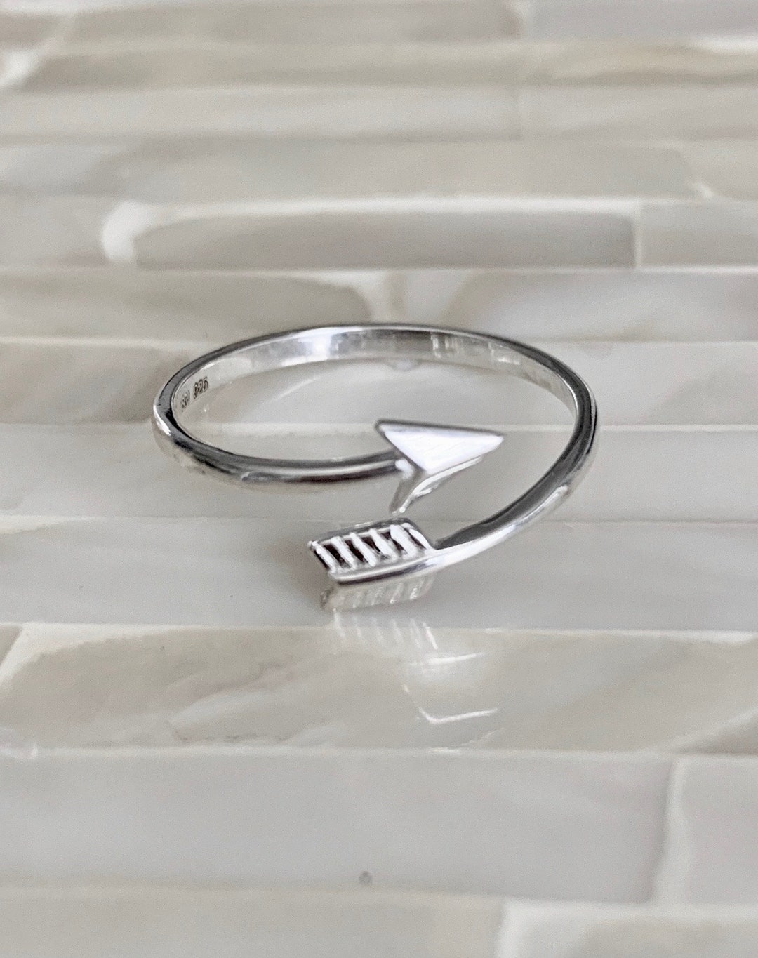 Arrow Ring- on the Mark-arrow Jewelry- Sterling Silver- Adjustable Ring ...