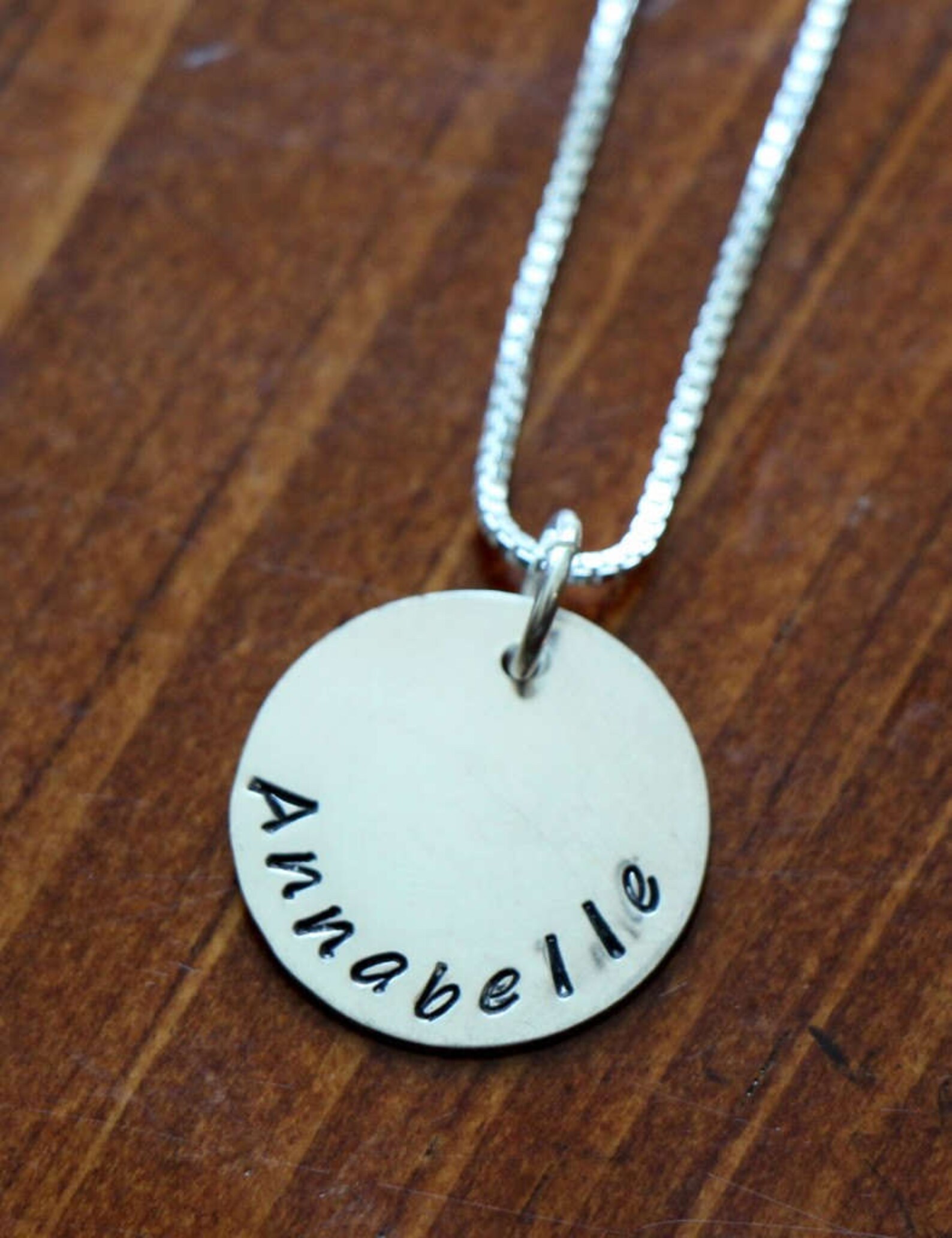 Personalized Name Charm Hand Stamped Sterling Silver Childs - Etsy