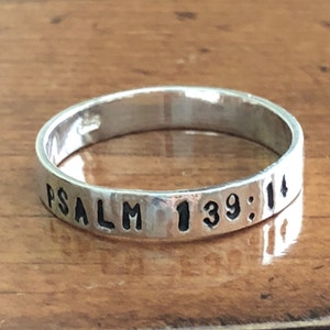 Bible Verse Ring Personalized Scripture Ring Religious - Etsy