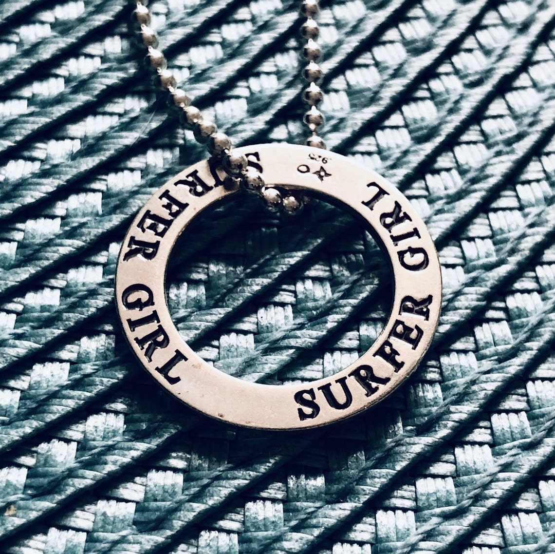 Surfer Girl Necklace- Affirmation Surfer Jewelry- Sterling Silver ...