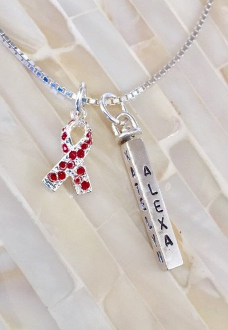 Heart Disease Stroke ALS Red Awareness Ribbon Personalized - Etsy