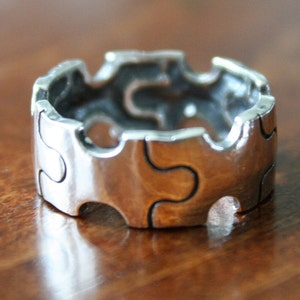 Autism Ring - Puzzle Ring- Autism Awareness- Sterling Silver- Autism ...