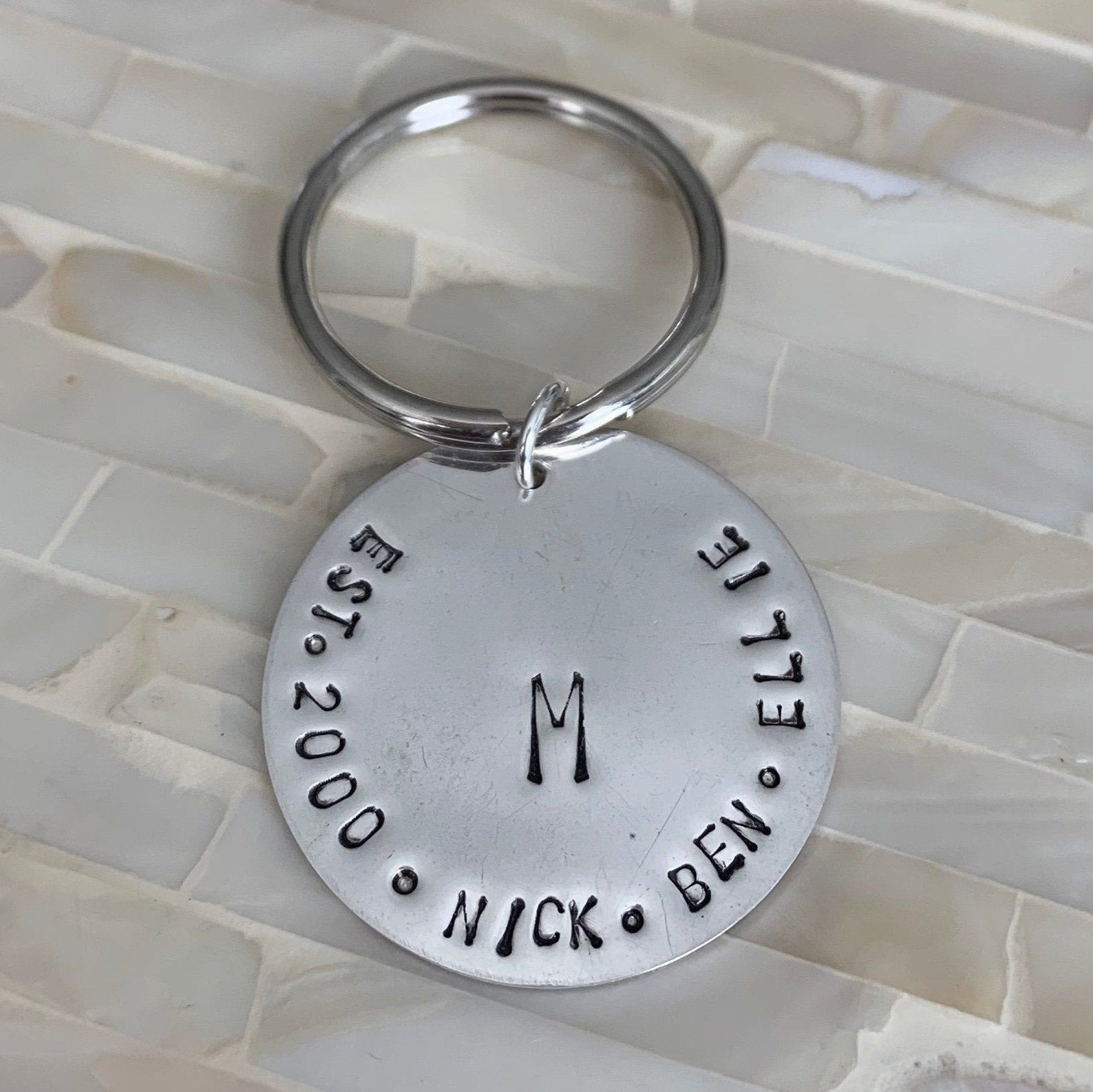 Personalized Keychain Custom Keychain Names Date Wedding - Etsy