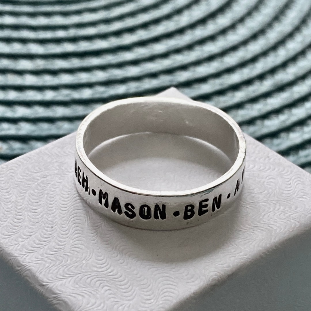 Dad Ring Personalized Ring Mens Ring Father's Day Gift - Etsy