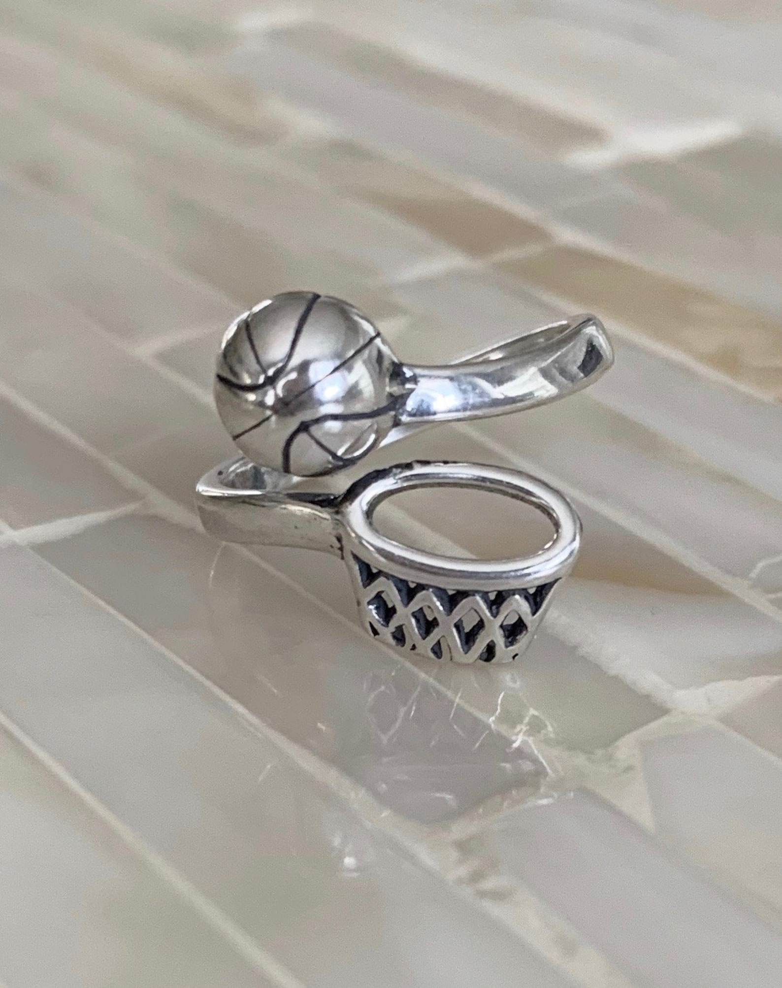 Basketball Ring Basketball Player Gift Basketball Jewelry - Etsy