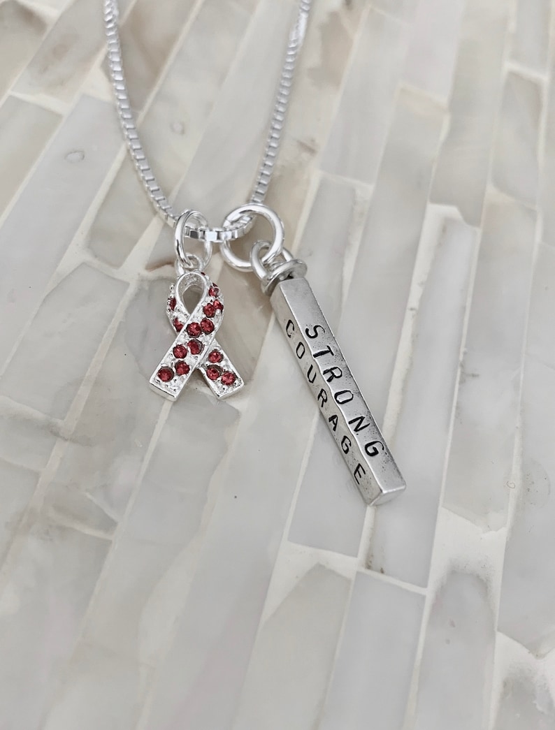 Heart Disease Stroke ALS Red Awareness Ribbon Personalized - Etsy