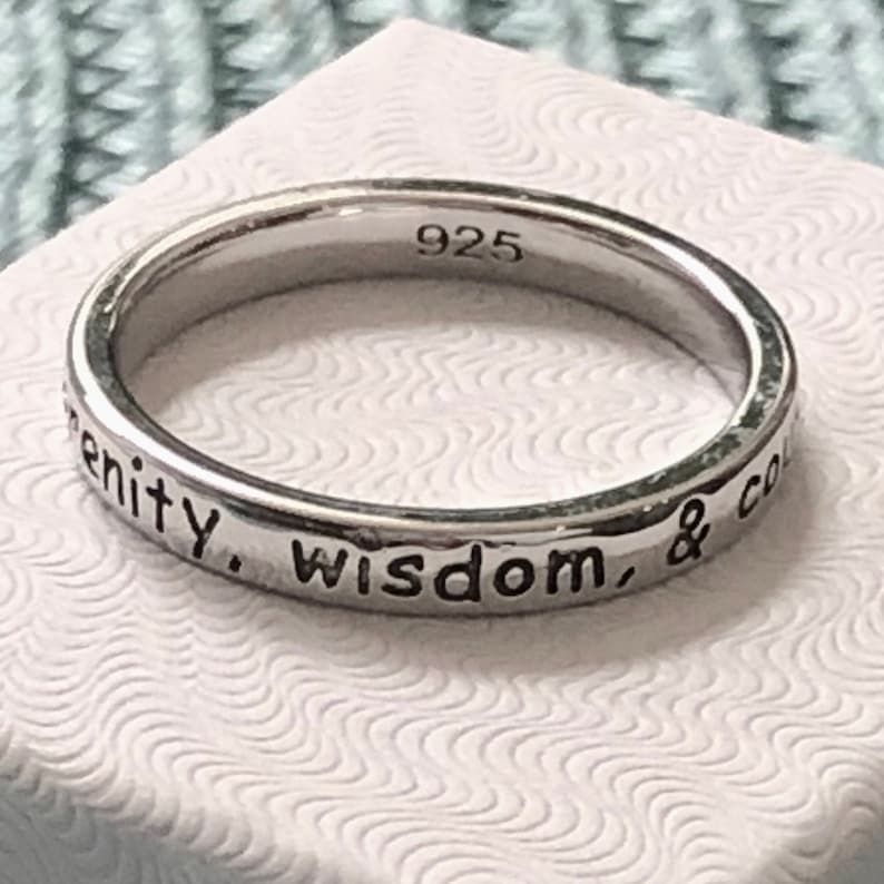 Serenity Prayer Ring God Grant Me Serenity Wisdom and - Etsy