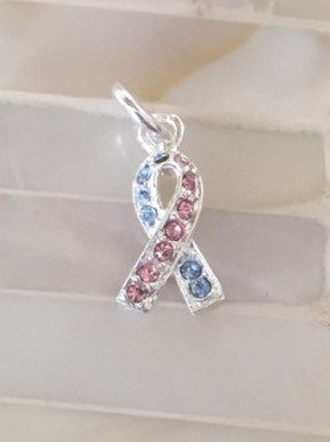 Infant Loss Ribbon-sterling Silver Pink and Blue Pregnancy Loss Gift ...