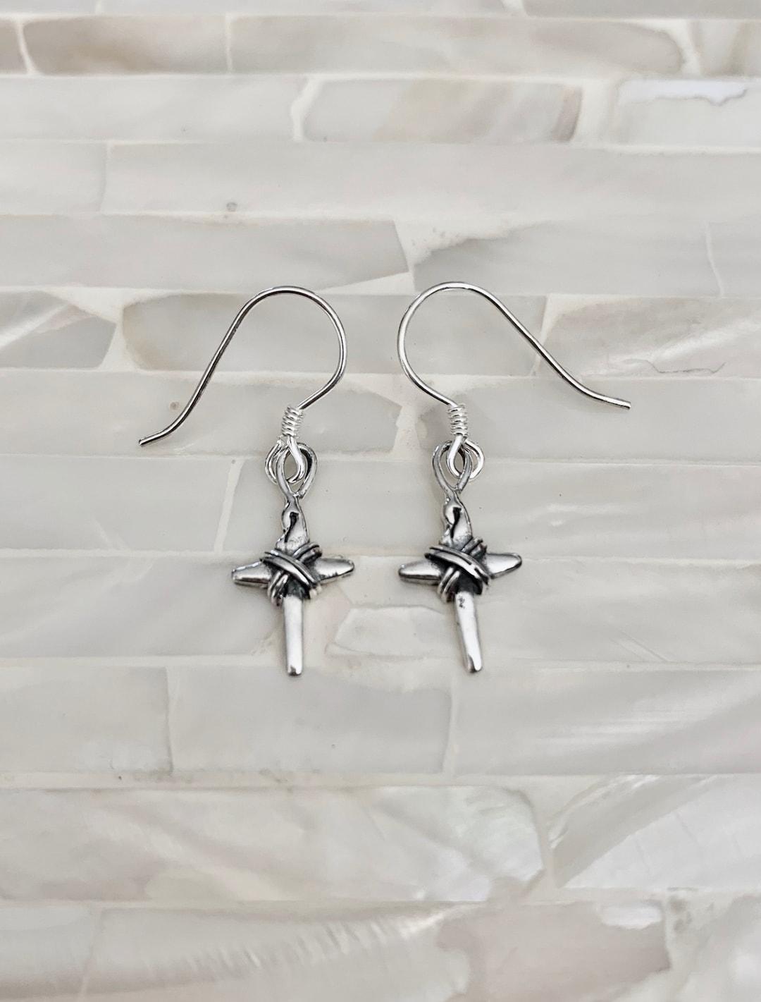 Cross Earrings-faith Jewelry - Christian Jewelry- Baptism- Christening ...