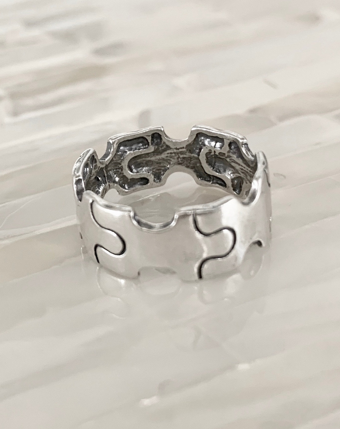 Autism Ring - Puzzle Ring- Autism Awareness- Sterling Silver- Autism ...