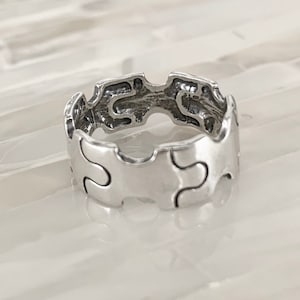 Autism Ring - Puzzle Ring- Autism Awareness- Sterling Silver- Autism ...