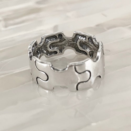 Autism Ring Puzzle Ring Autism Awareness Sterling Silver - Etsy