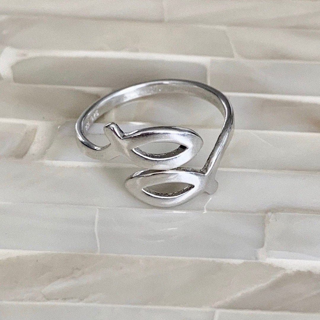 Christian Fish Ring- Adjustable- Sterling Silver- Ichthus Fish Ring ...