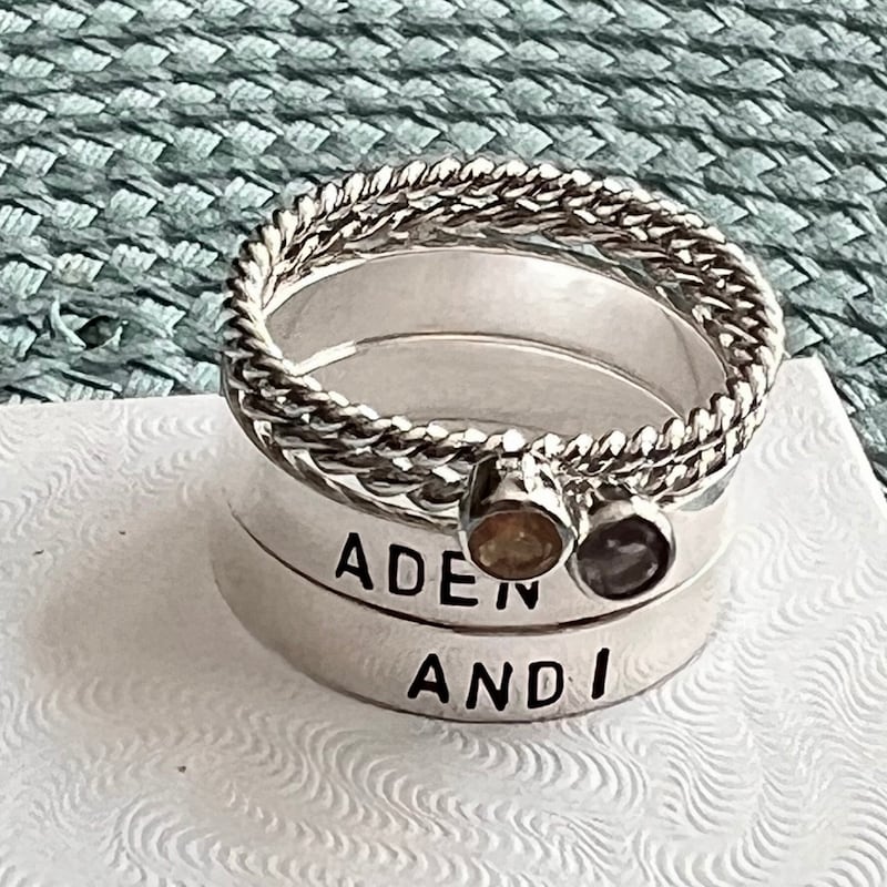 Stackable Name Ring - Etsy