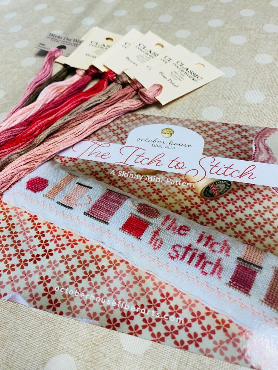 The Itch to Stitch (kit Pattern and Floss), by October House Fiber Arts ...
