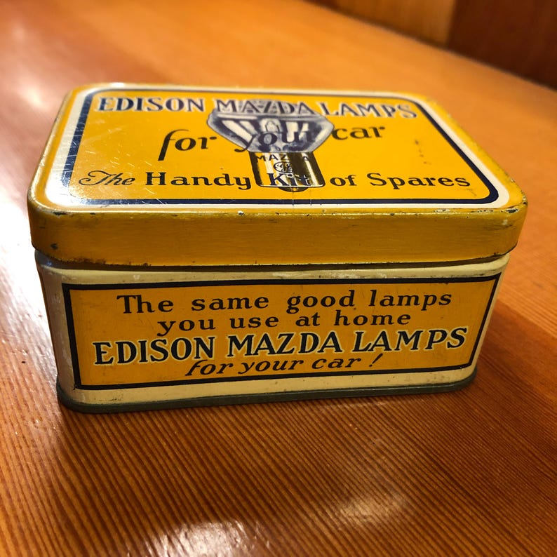Edison Mazda Lamps Tin With Bulbs, Ca 1930's, Nice and Complete - Etsy
