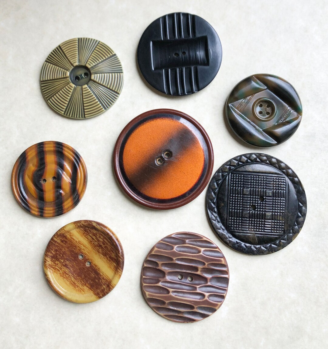 8 Celluloid Buttons, NBS Large, All Nice - Etsy