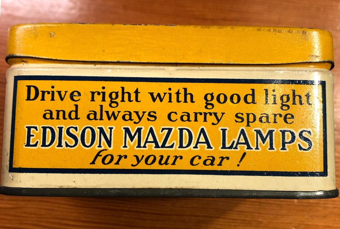 Edison Mazda Lamps Tin With Bulbs, Ca 1930's, Nice and Complete - Etsy