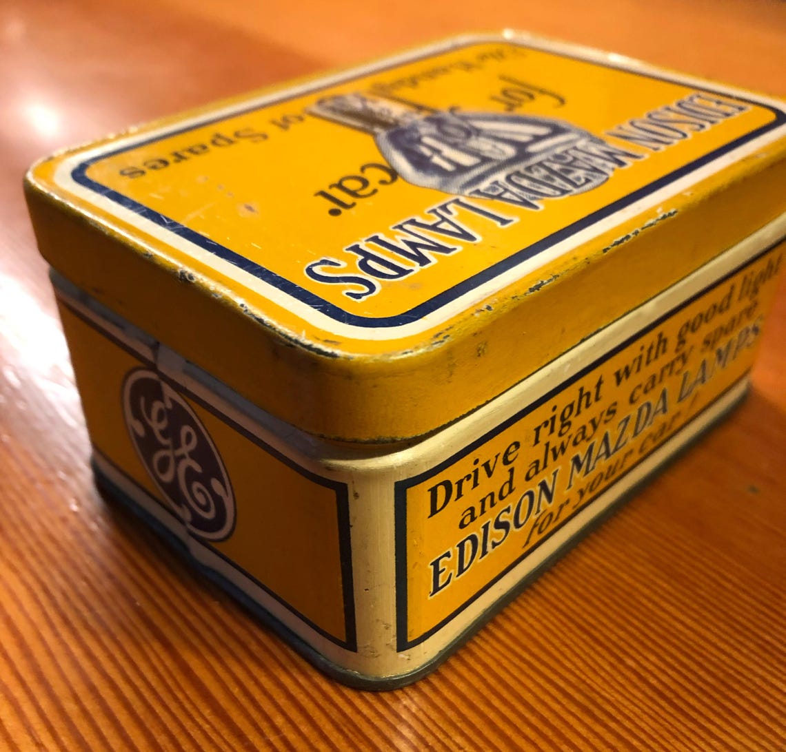 Edison Mazda Lamps Tin With Bulbs, Ca 1930's, Nice and Complete - Etsy