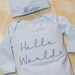 Baby Girl Little Habibi Embroidered White Bib Baby Girl Little Habibi ...