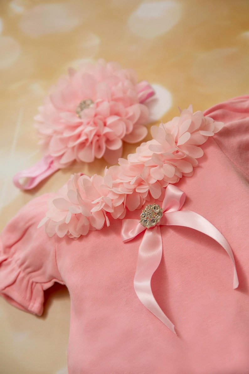 Baby Girl Pink Bubble Romper Baby Girl Romper Set Infant One - Etsy