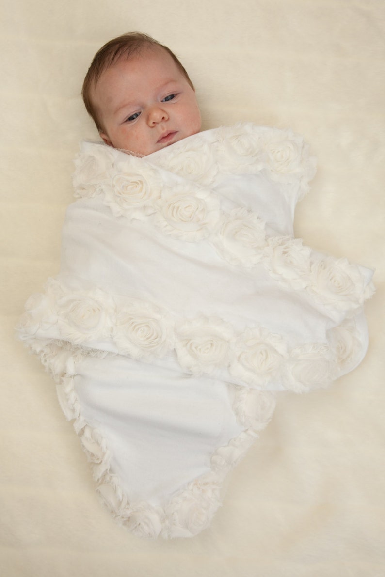 Baby Girl White Swaddle Blanket Newborn Swaddle Blanket White - Etsy